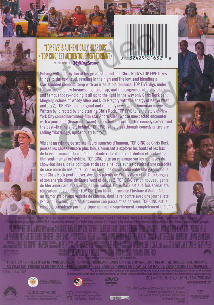 Top Five (Bilingual) on DVD Movie