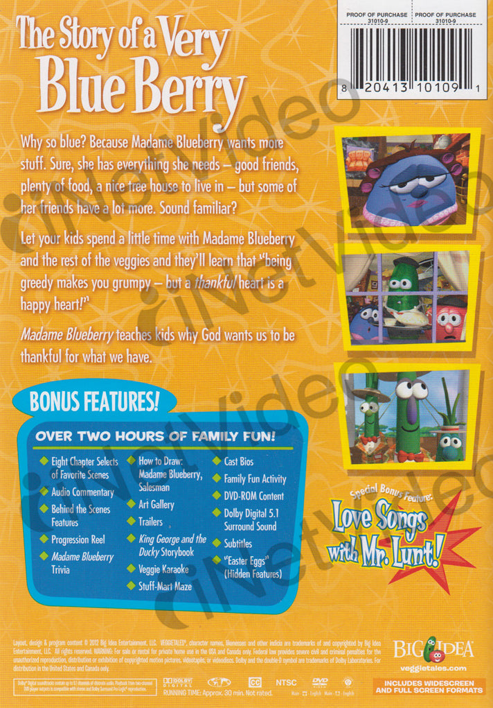 Veggietales Madame Blueberry Vhs Ebay