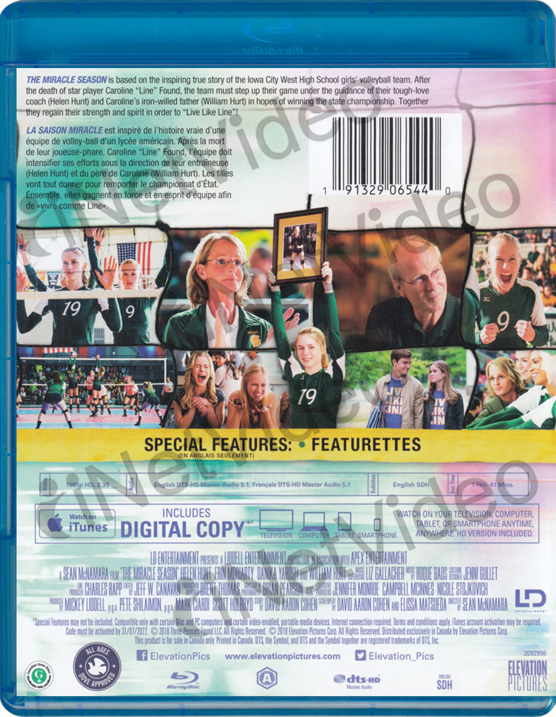 The Miracle Season (Blu-ray) (Bilingual) on BLU-RAY Movie