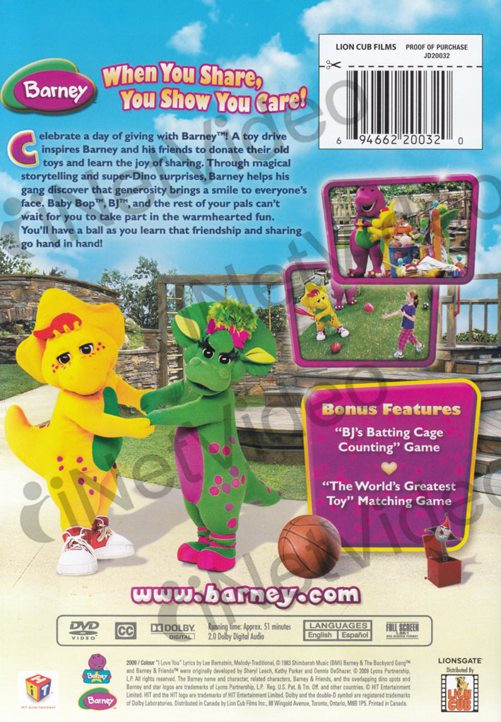 Barney : Sharing Is Caring on DVD Movie