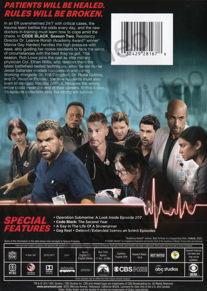Code Black (Season 2) (Keepcase) on DVD Movie
