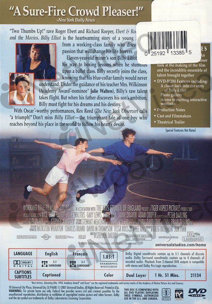 Billy Elliot on DVD Movie