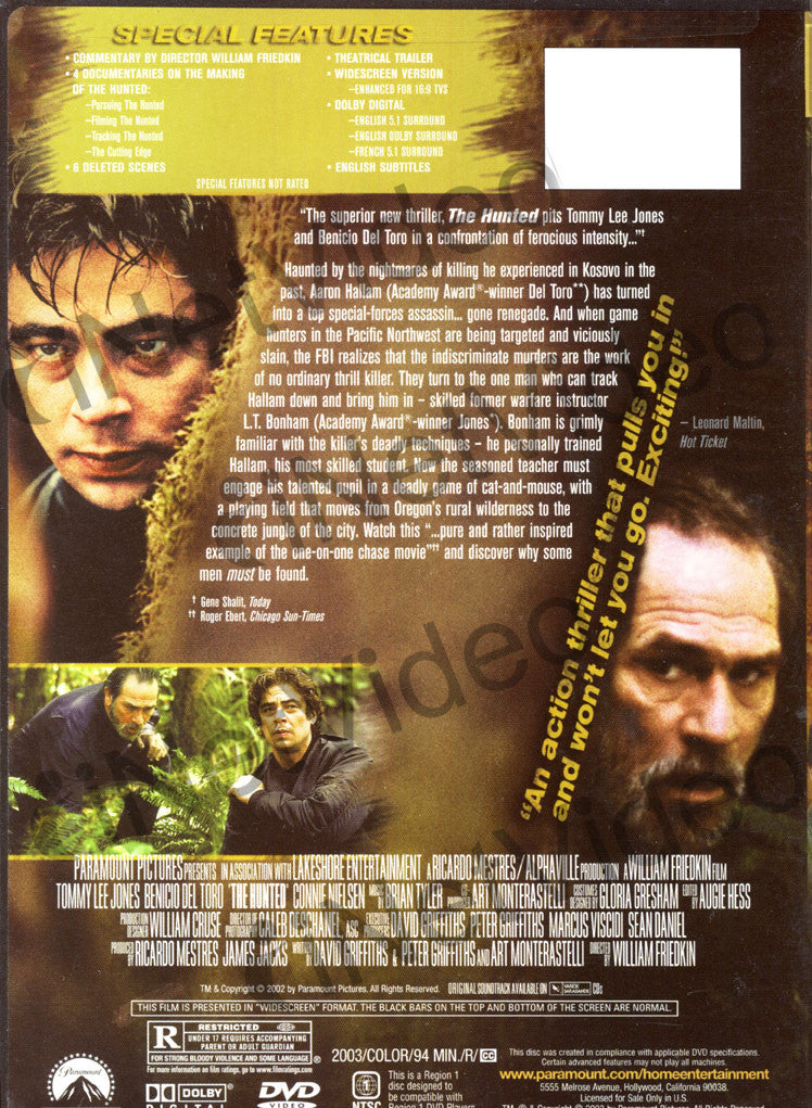 The Hunted (Tommy Lee Jones) Widescreen on DVD Movie