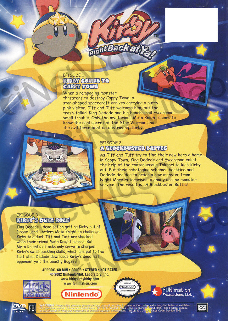 Kirby Right Back At Ya Dvd