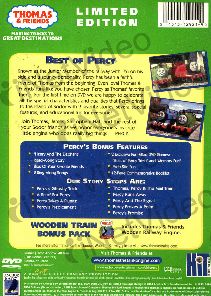Thomas And Friends Best Of Percy Dvd