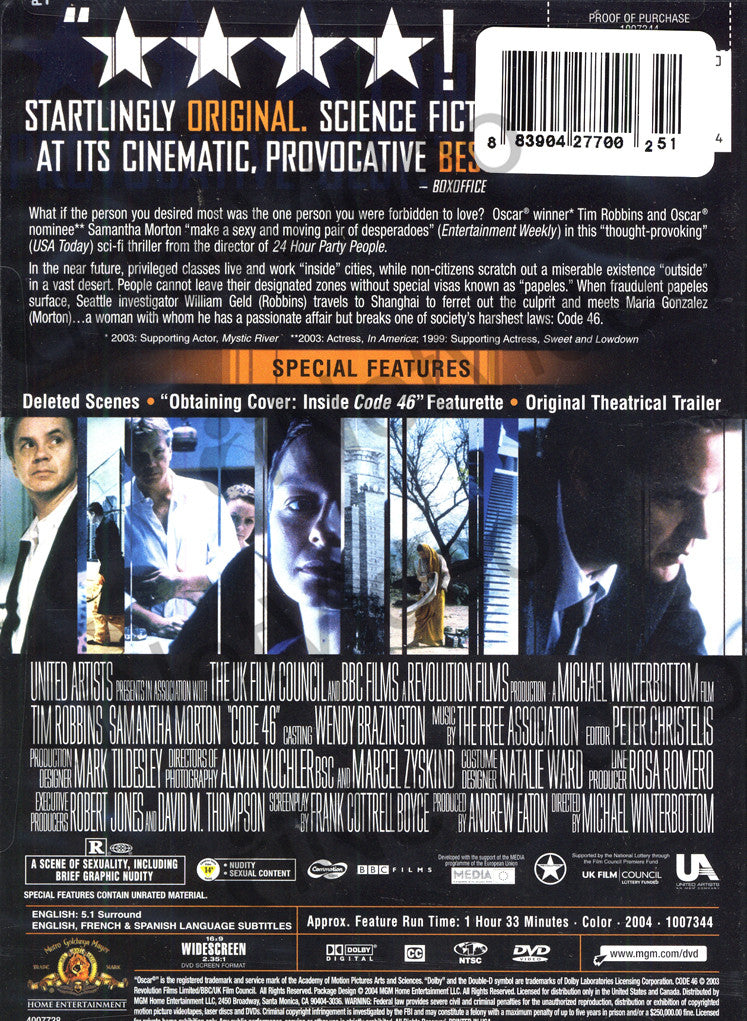 Code 46 on DVD Movie