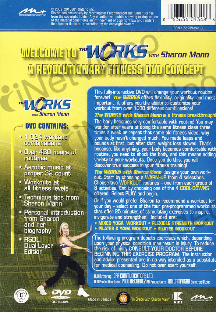The Works With Sharon Mann - Yoga/Pilates on DVD Movie
