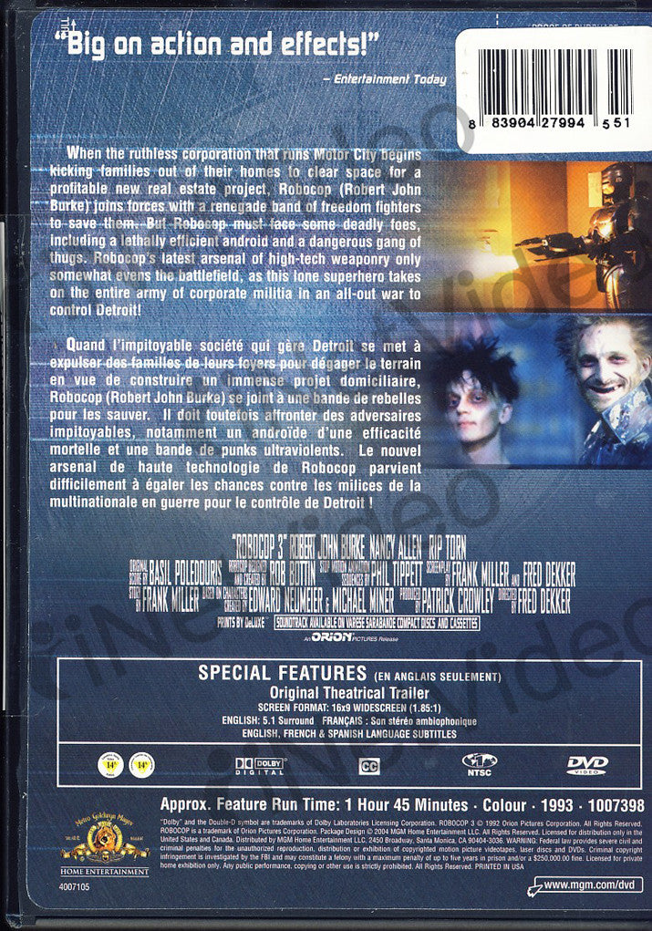 Robocop 3 Dvd Cover